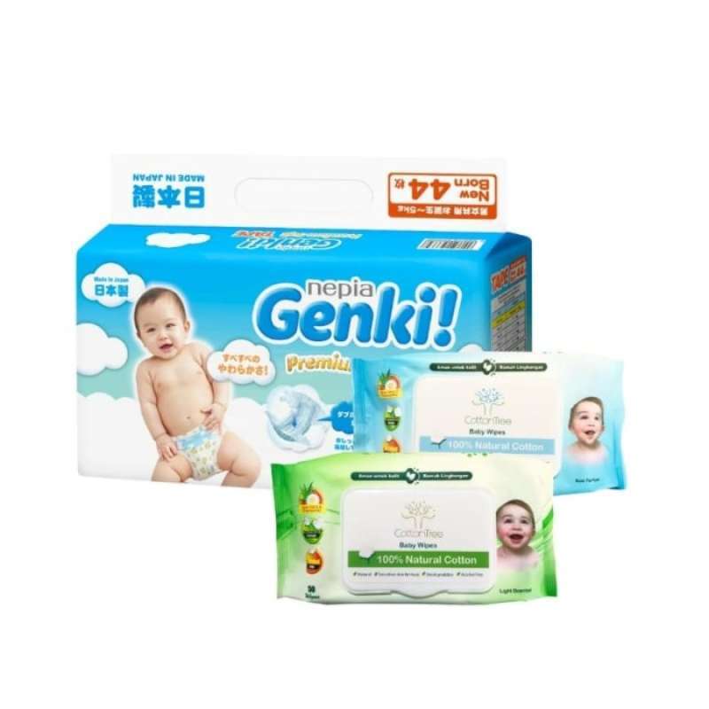 Promo Nepia Genki Tape NB 44 Cotton tree Parfum dan Non Parfum Diskon 33% di Seller LaLa Cantik ...