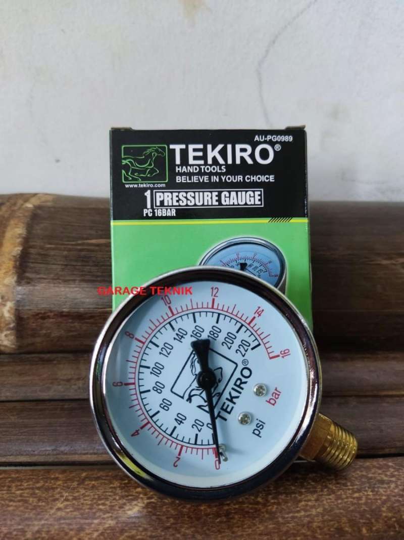 Jual Tekiro Manometer 10 Bar Tekiro Original Pressure Gauge/alat ...