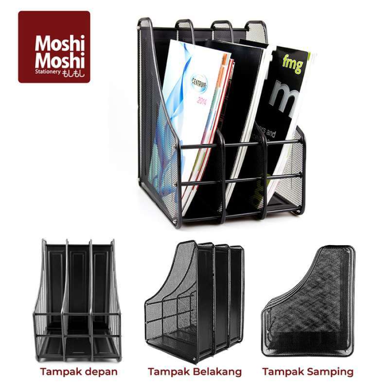 Jual File Box Foldable Steel Rak Penyimpanan Dokumen 3 Sekat Jaring ...