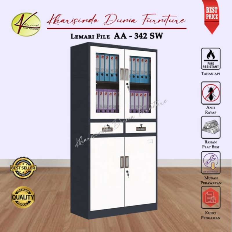 Jual Lemari Arsip Besi/filing Cabinet/lemari File Tipe Aa-342sw Di ...