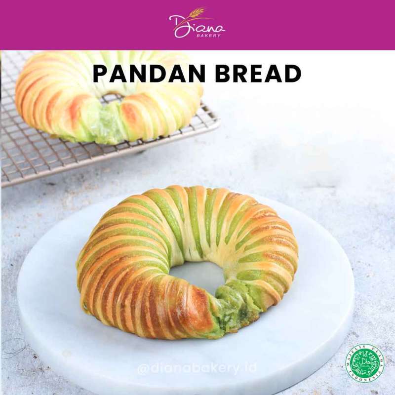 Jual Diana Bakery Roti Pandan Bread PREMIUM | roti manis | roti pandan ...