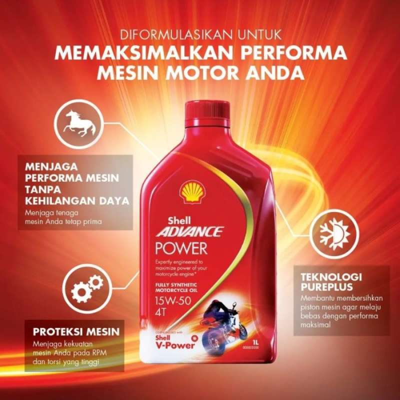 Promo Oli Motor Shell Advance 4T Power 15W-50 Next Generation Advance ...