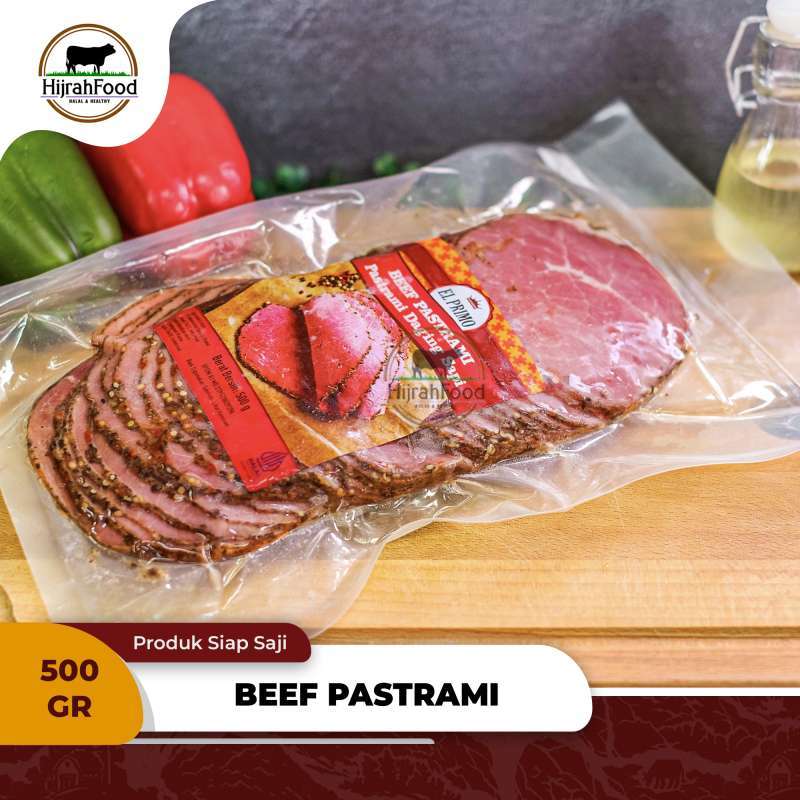 Promo Elprimo Beef Pastrami Sliced - Smoked & Seasoned / Daging Sapi ...