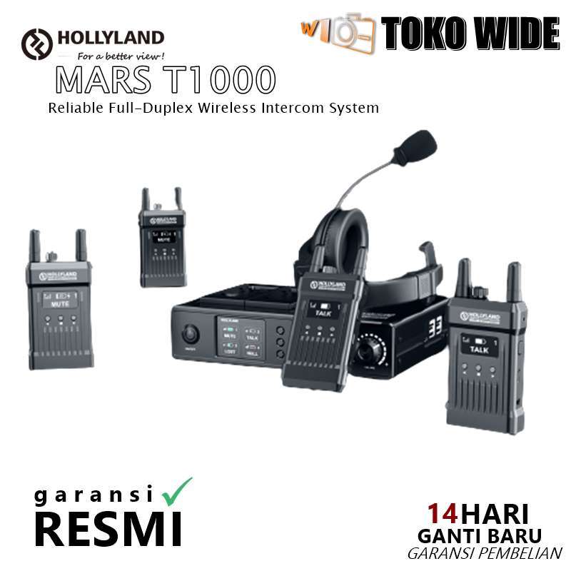 Jual [toko Wide] Hollyland Mars T1000 Full-duplex Intercom System With ...