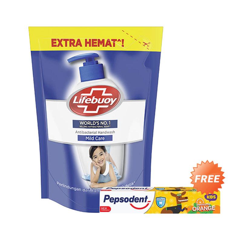 Jual Lifebuoy Mildcare Pouch Hand Wash [180 Ml] + Free Pepsodent Kids ...