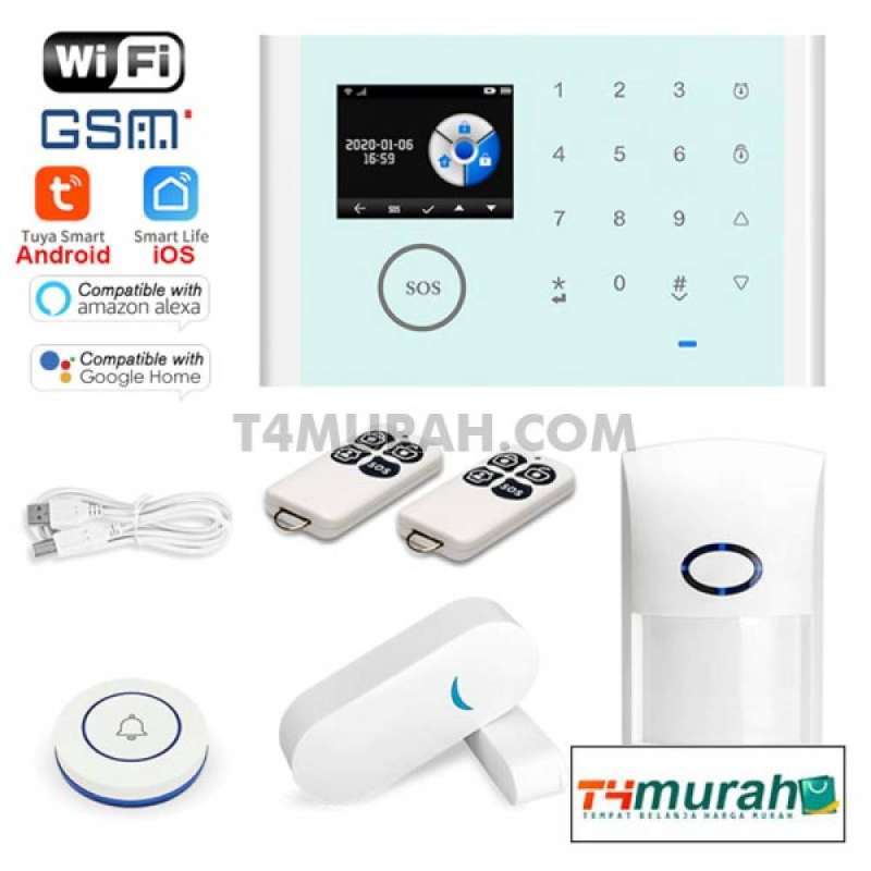 Jual alarm rumah kantor gudang dan ruko alarm wifi dan gsm 433mhz C18 ...