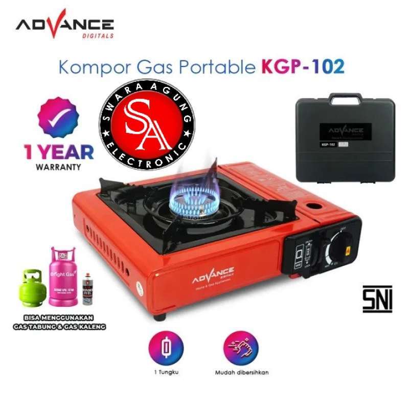 Promo Advance Kompor Portable KGP-102 Kompor 2 Fungsi Gas Tabung ...