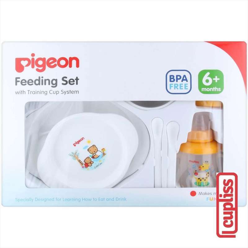 Promo PIGEON Feeding Set with Training Cup System Diskon 26% di Seller ...