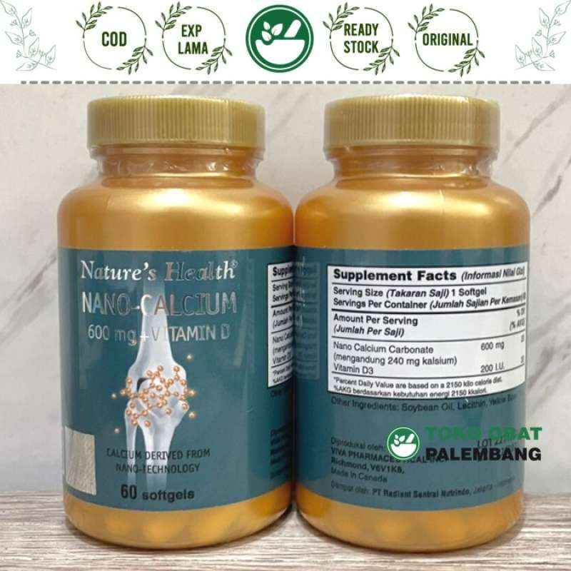 Jual Nature Health Nano Calcium 60 Softgel Nature's Health Kalsium Nano ...
