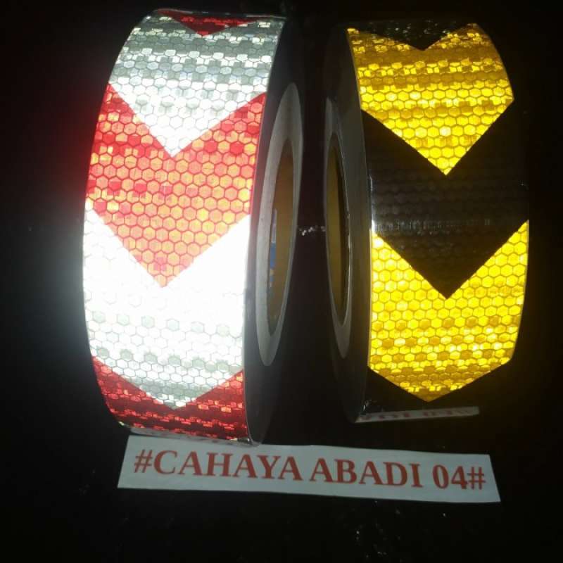 Promo Stiker penanda arah motip panah / stiker Rambu jalan 5cm x 45mtr ...