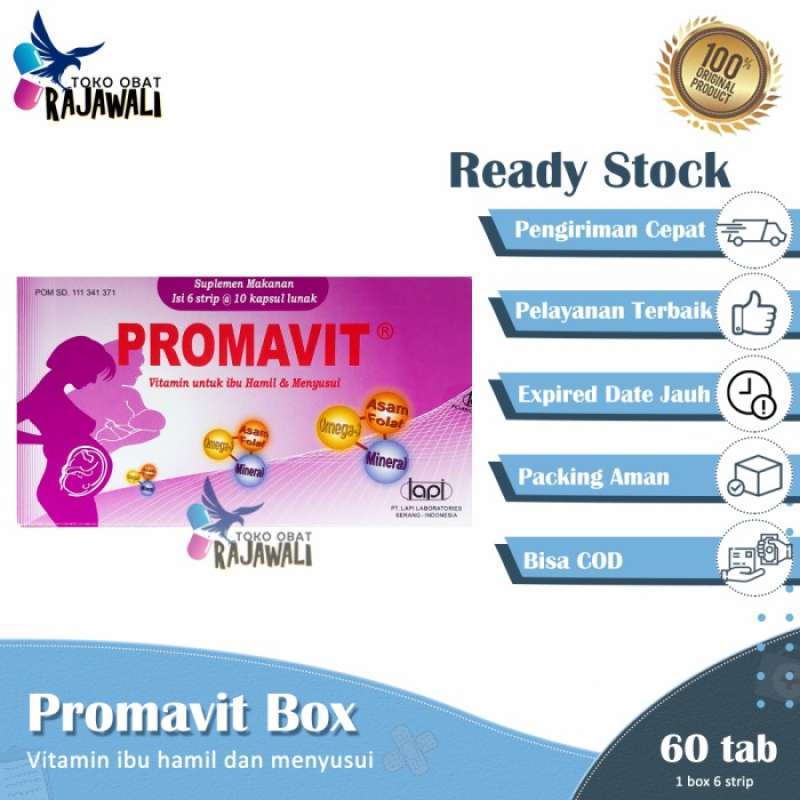 Jual Promavit Vitamin Ibu Hamil Dan Menyusui Perbox ( 6 Strip @ 10 ...