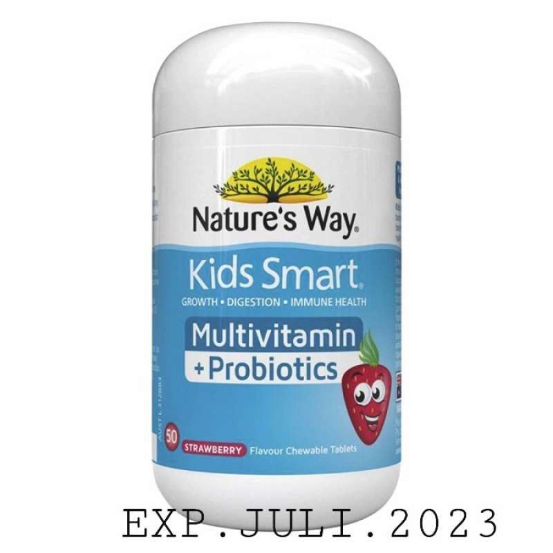 Jual Natures Way Kids Smart Multivitamin +probiotics 50 Chewable ...