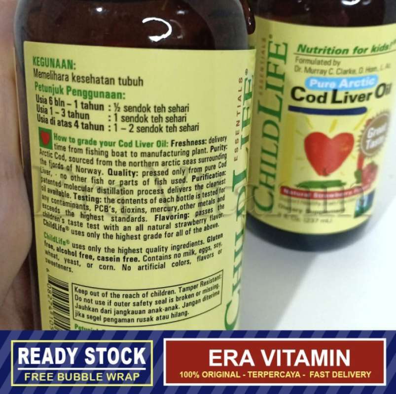 Jual Childlife Cod Liver Oil Natural Strawberry Flavor 237 Ml / Child Life Di Seller Nur Nur ...