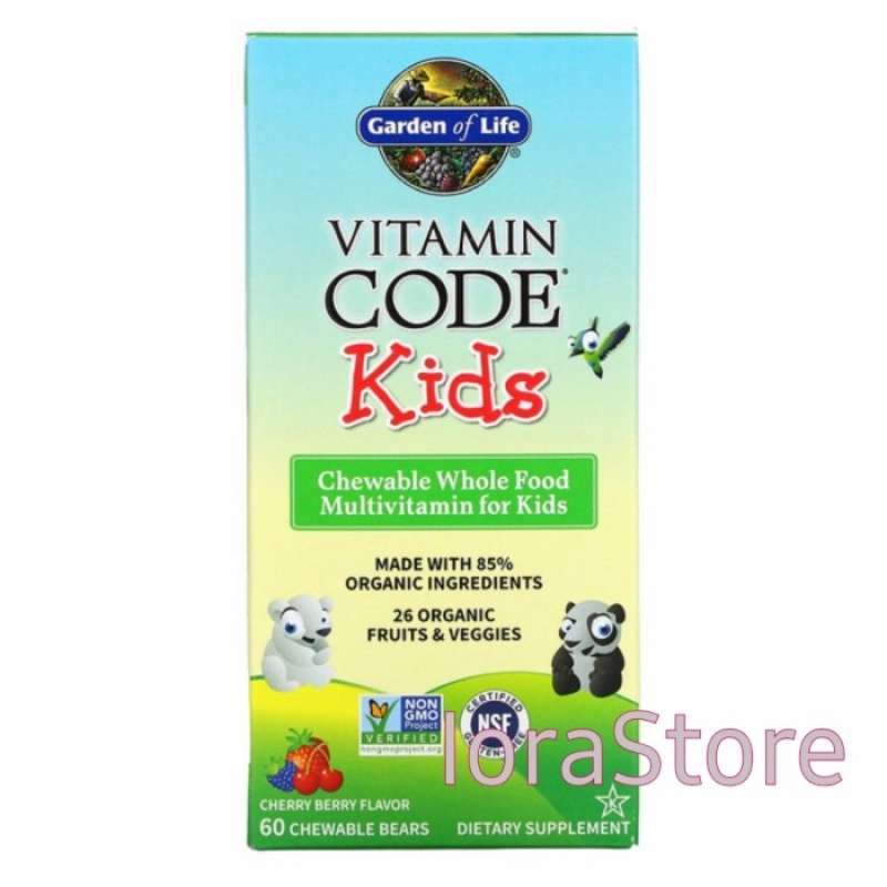 Jual Multivitamin Anak, Vitamin Code Kid Chewable Bears, Garden Of Life ...