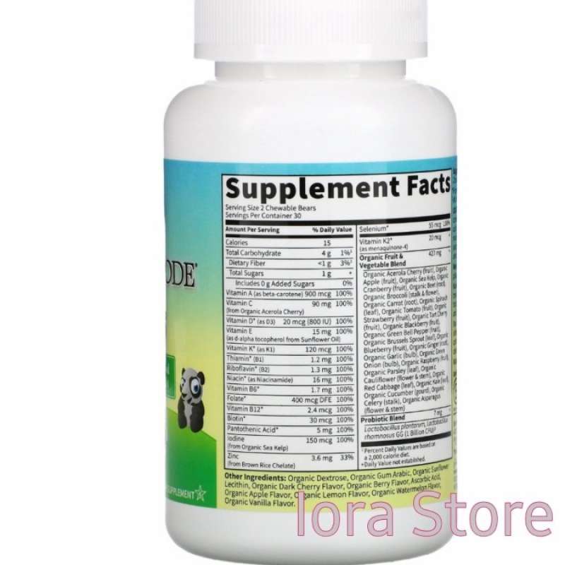 Jual Multivitamin Anak, Vitamin Code Kid Chewable Bears, Garden Of Life ...