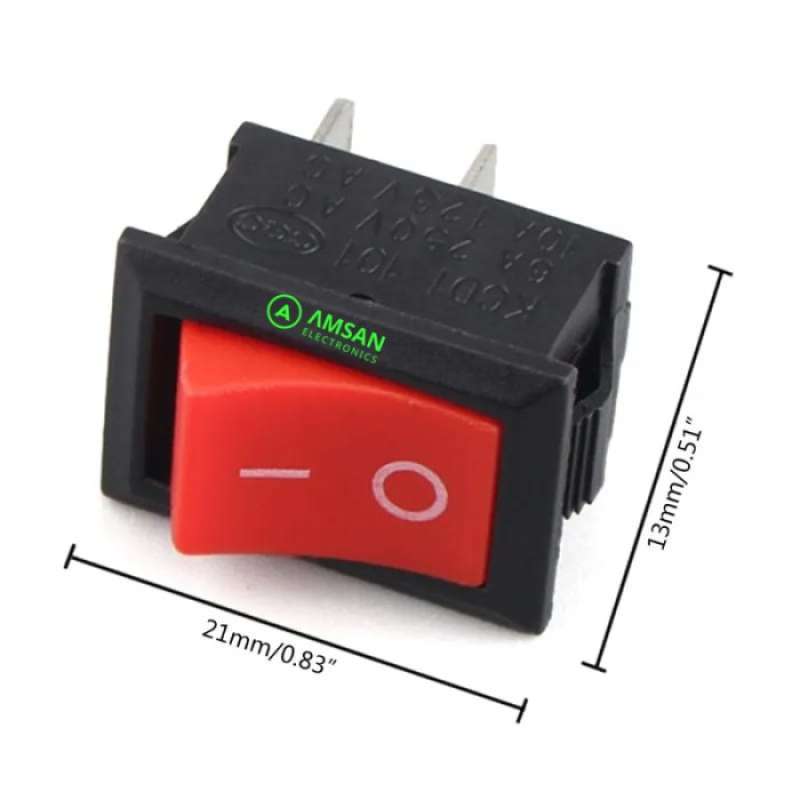 Jual Saklar Rocker Switch 2pin On-off Warna Merah Di Seller Amsan ...