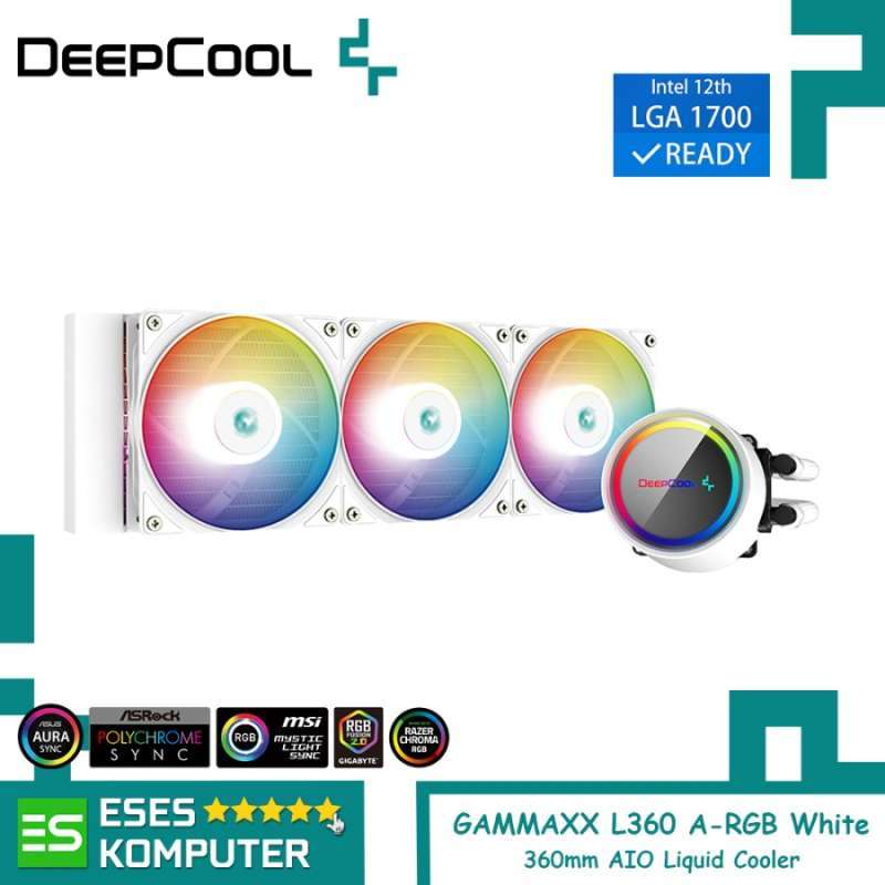 Jual DeepCool GAMMAXX L360 ARGB White | AIO 360mm ARGB CPU Liquid ...