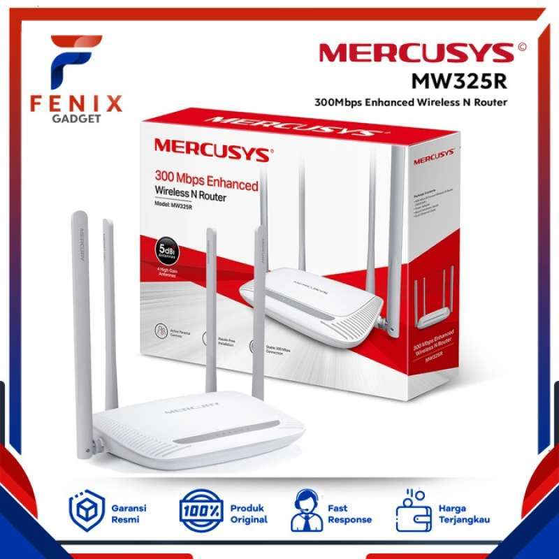 Promo Mercusys MW325R 300Mbps Enhanced Wireless N Router Diskon 23% di ...