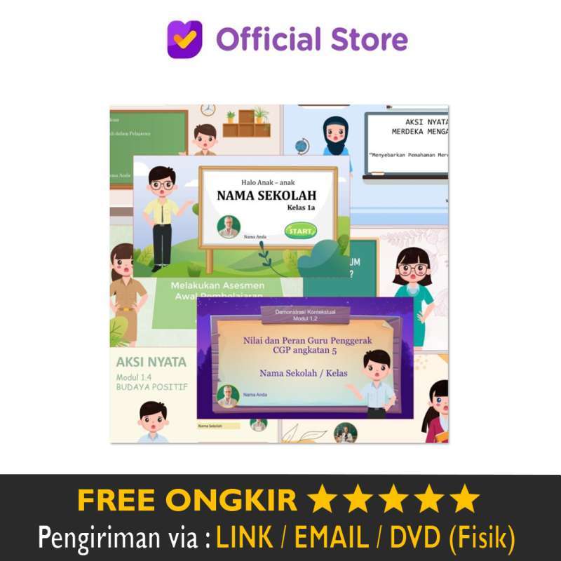 Promo Template PPT Presentasi Guru Dosen Pengajar Teacher TK SD SMP SMA ...