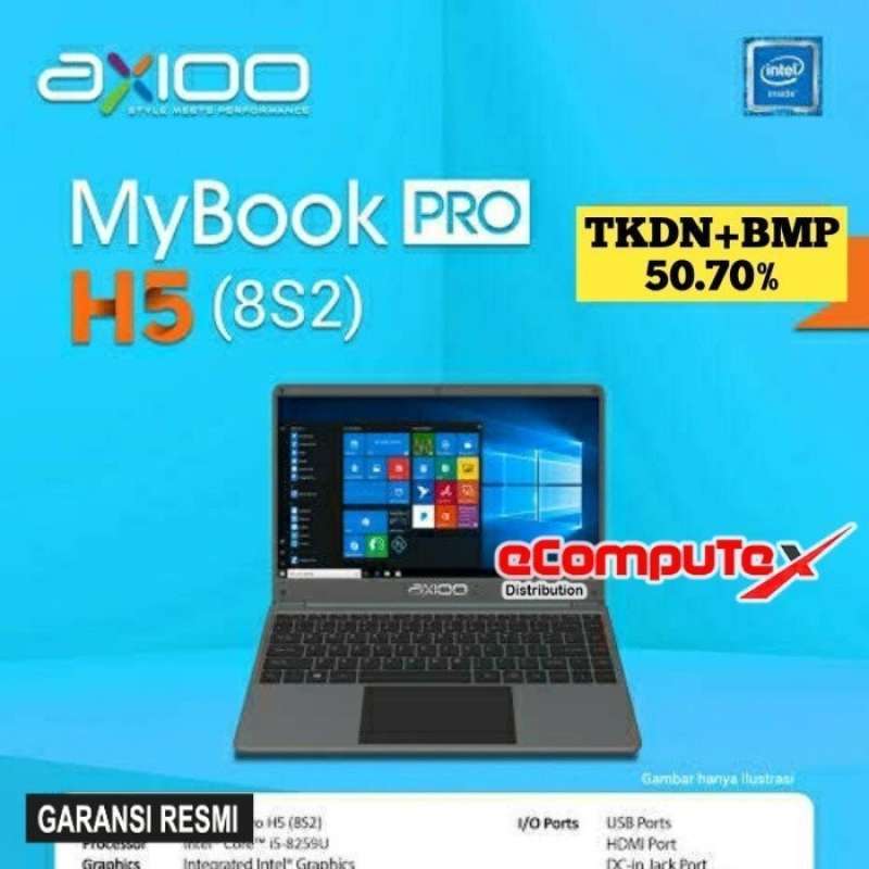 Jual Laptop Axioo Mybook Pro H5 (8s2) I5 256gb Ssd 8gb Tkdn Garansi Resmi Di Seller Ecomputex ...