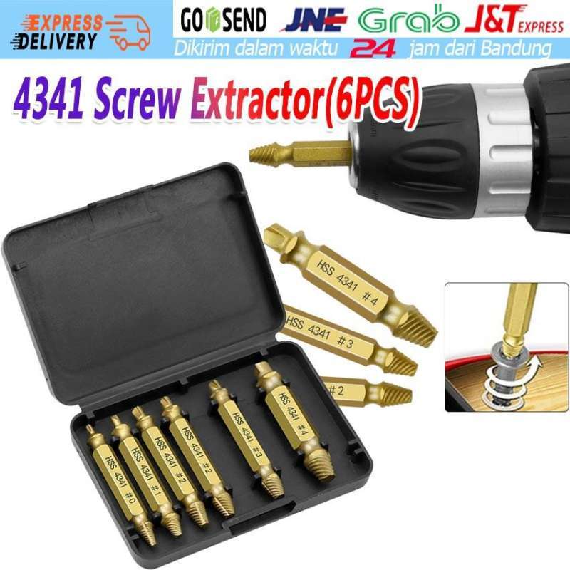 Jual 1 Set Hss 4341 # Rusak Alat Pengambil Sekrup Bor Alat Penghapus ...