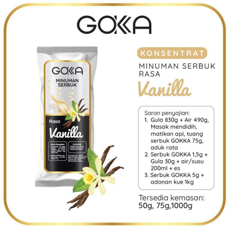 Jual Gokka Bubuk Susu Minuman Vanilla di Seller Gokka Official - Poris ...