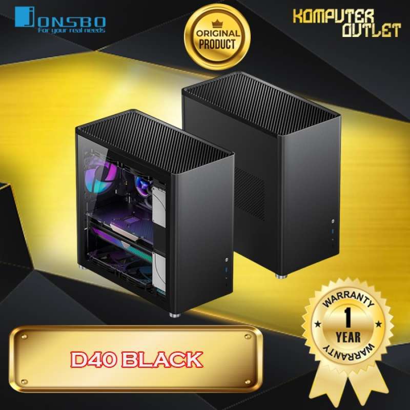 Jual JONSBO D40 BLACK - CASING PC M-ATX / ATX SIDE TEMPERED GLASS - PC ...