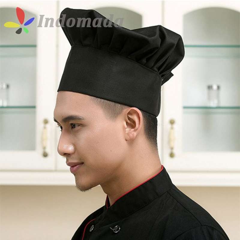Jual Indomada Topi Koki Jamur Karet Elastis Mushroom Chef Hat ...