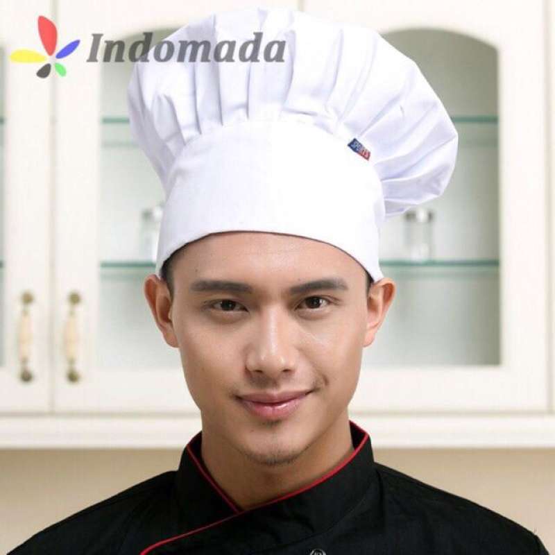 Jual Indomada Topi Koki Jamur Karet Elastis Mushroom Chef Hat ...