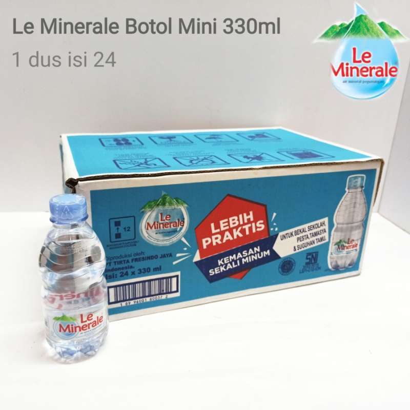 Jual Le Minerale Air Mineral 330 ml 1 dus isi 24 pcs di Seller KheyUno Shop - Cinangka, Kota ...