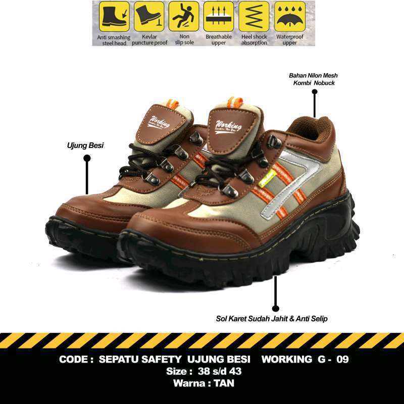 Jual Sepatu safety proyek pria ujung besi Terbaru - 43 Hitam di Seller ...