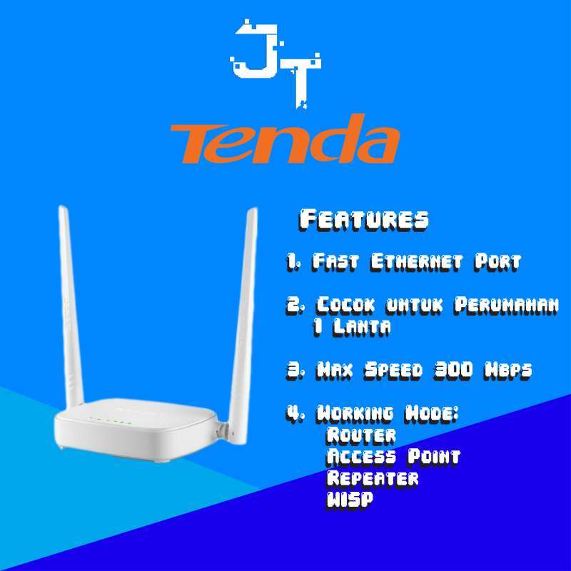 Jual Tenda N301 Router Wireless N300 Easy Setup With 4-in-1 Function ...