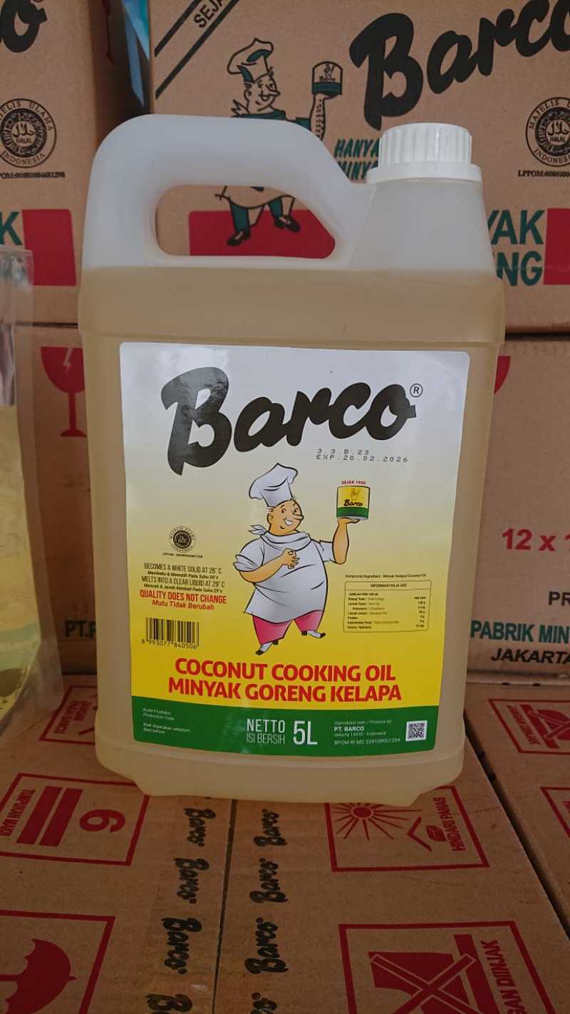 Jual Barco Minyak Goreng Kelapa Jerigen 5 Liter ''100% Coconut Oil'' Di ...