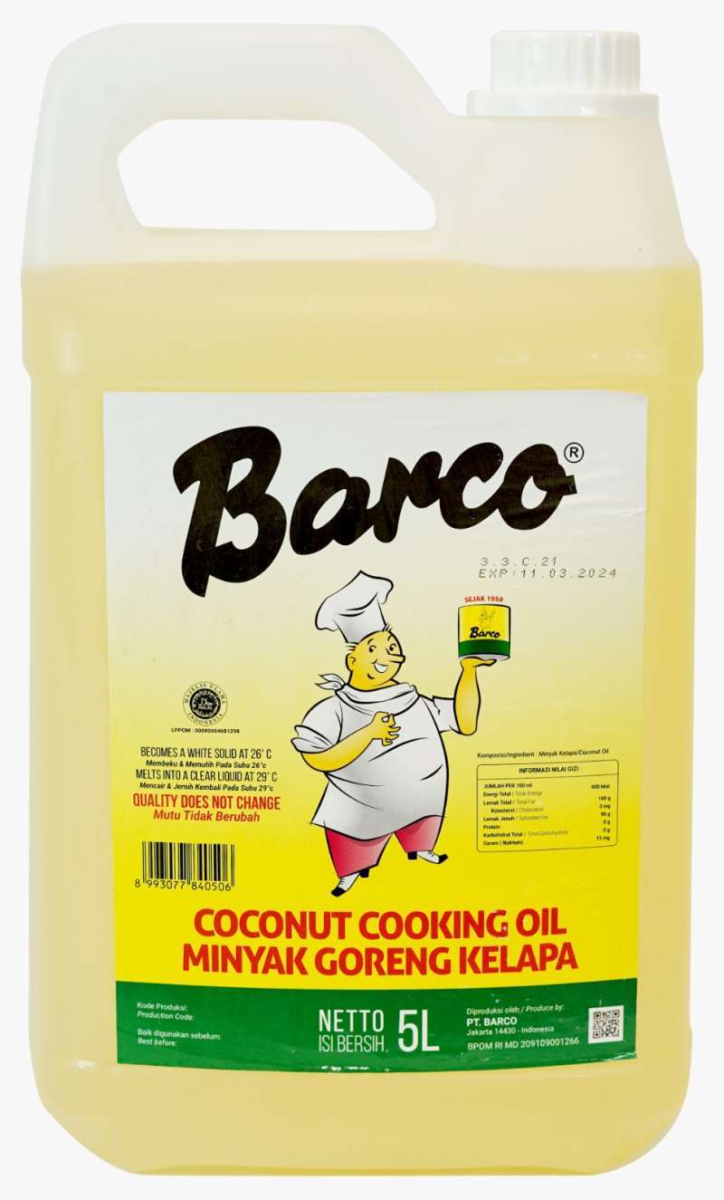 Jual Barco Minyak Goreng Kelapa Jerigen 5 Liter ''100% Coconut Oil'' Di ...