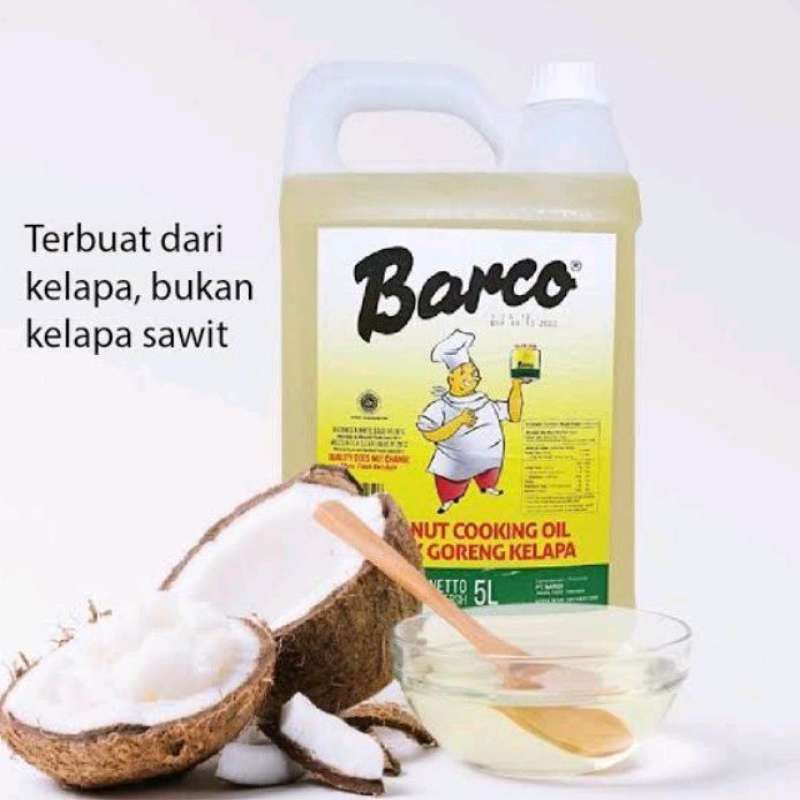 Jual Barco Minyak Goreng Kelapa Jerigen 5 Liter ''100% Coconut Oil'' Di ...