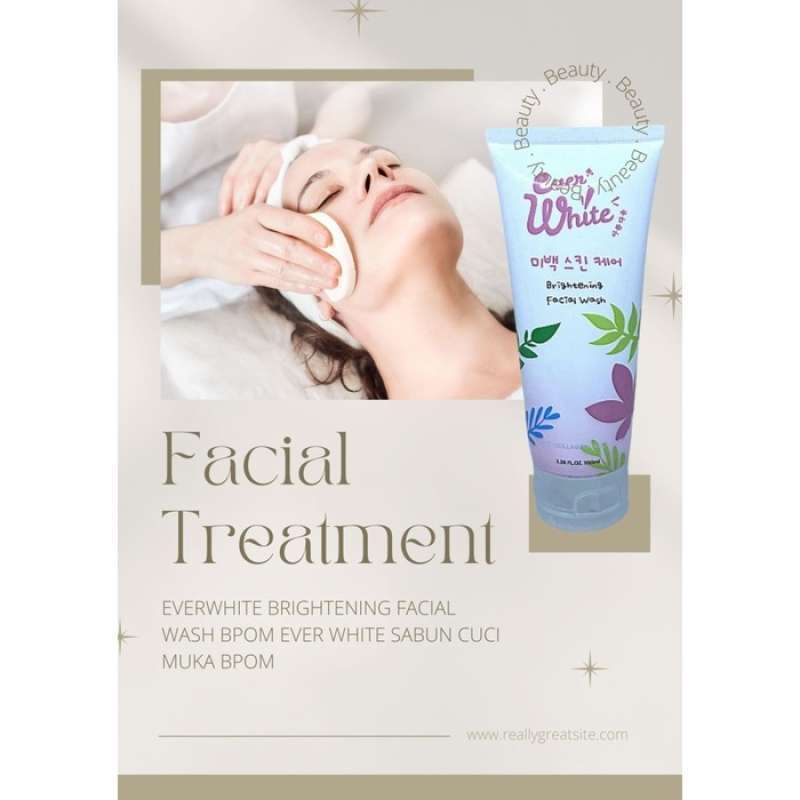 Jual EVERWHITE BRIGHTENING FACIAL WASH BPOM EVER WHITE SABUN CUCI MUKA ...