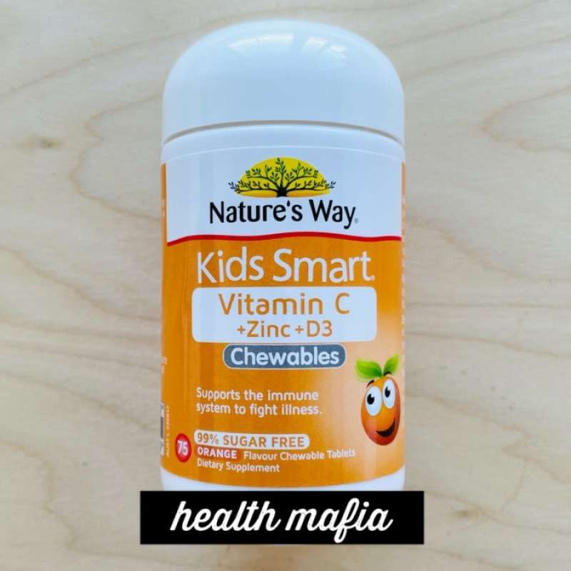 Jual Nature's Way Kids Smart Vitamin C + Zinc + D 75 Chewable Tablets ...