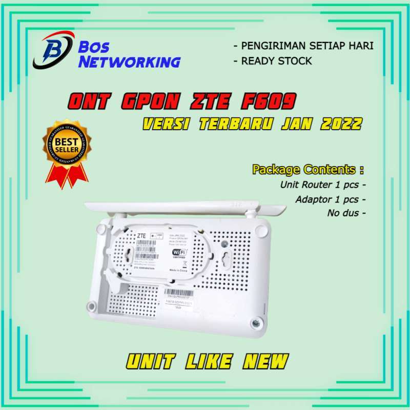 Jual Modem Router Ont Gpon Zte F609 Versi Baru Di Seller Bos Networking ...