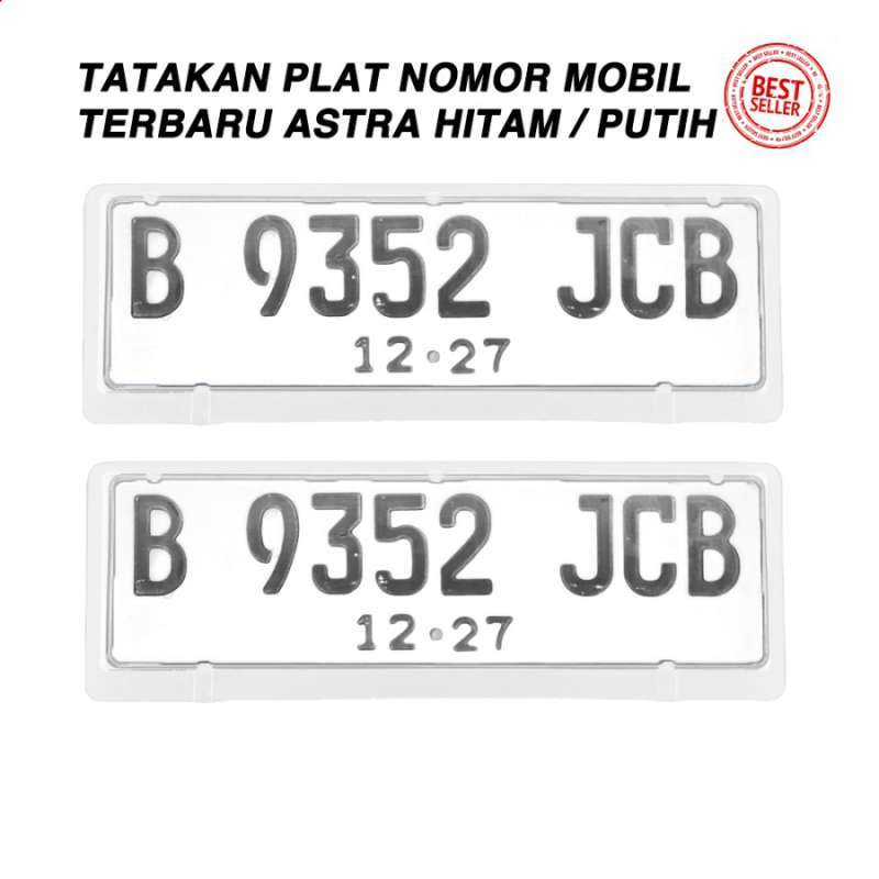 Promo Tatakan Dudukan Plat Nomor Mobil Astra Putih Frame Plat SET ...