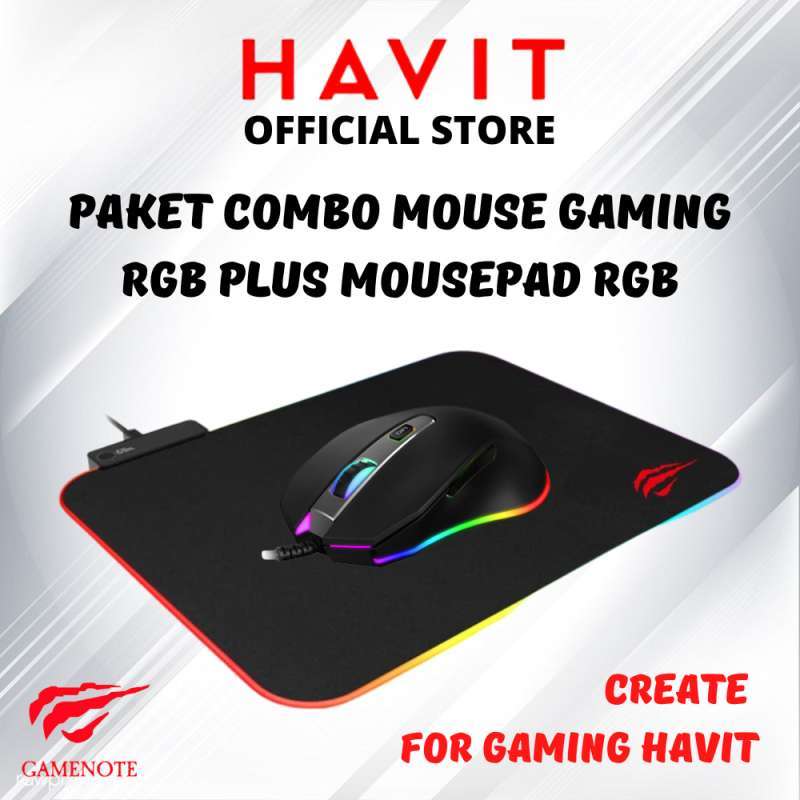 Jual Havit Paket Combo Mouse Gaming Rgb Plus Mousepad RGB di Seller ...