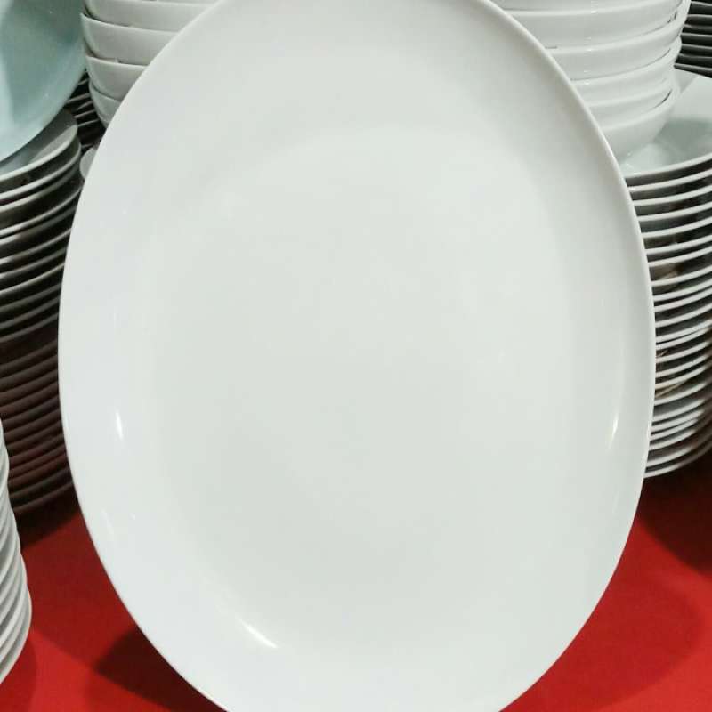 Jual Piring Lodor Keramik Jumbo/ Piring Saji Panjang Besar/ Piring ...
