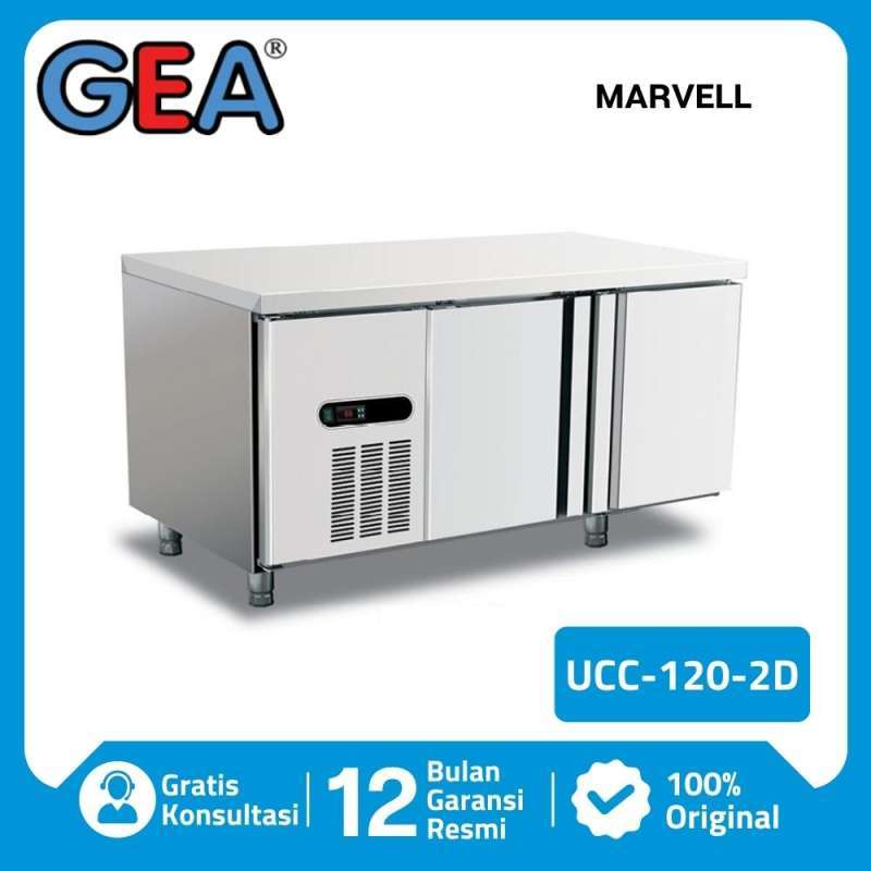 Jual Gea Ucc 120 2d Under Counter Chiller Freezer 2 Pintu Garansi Resmi ...