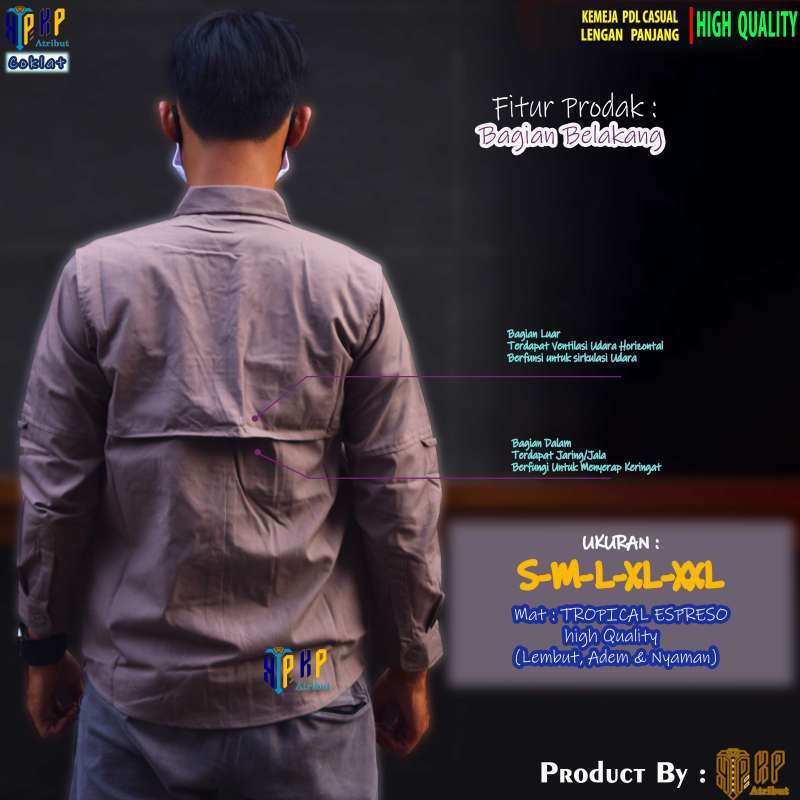 Jual Kp Atribut | Kemeja Kerja Lapangan/pdl Lengan Panjang | Seragam ...