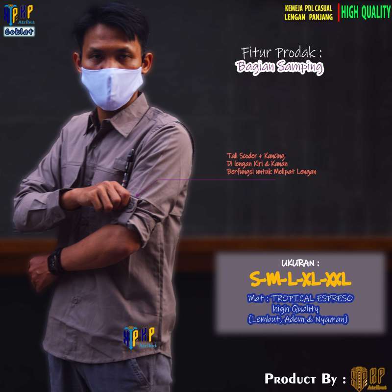 Jual Kp Atribut | Kemeja Kerja Lapangan/pdl Lengan Panjang | Seragam ...