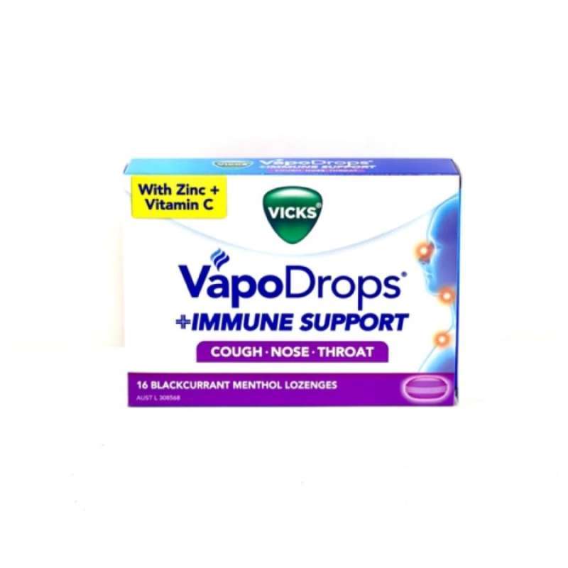 Jual Vicks Vapodrops Immune Support Lozenges Blackcurrant Menthol 16 ...