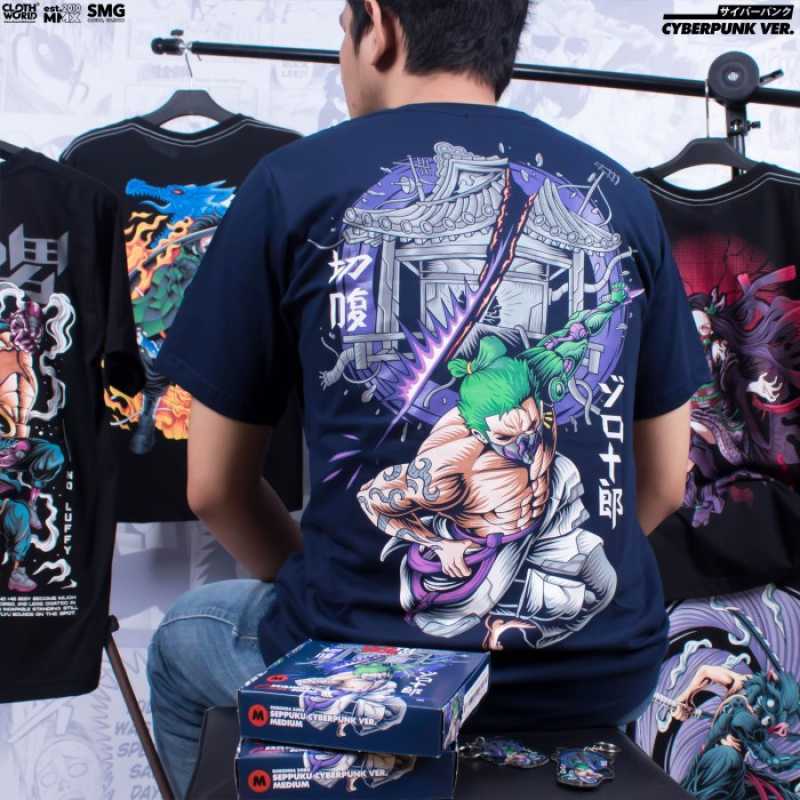 Promo Roronoa Zoro Seppuku Cyberpunk Ver. Zorojuro Anime One Piece Kaos ...