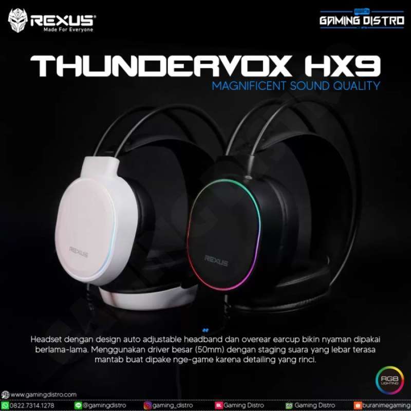 Promo Headset Gaming Rexus Thundervox Hx9 Rgb - Rexus Thundervox Hx9 ...