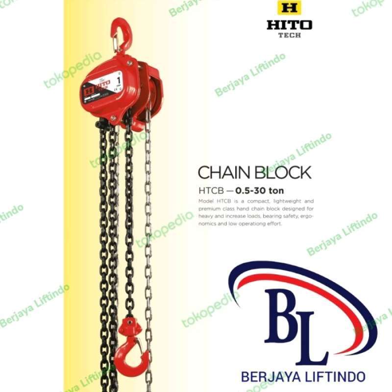 Jual Chain Block 1 Ton 5 Meter / Chain Block 1ton X 5meter Hitotech Di ...