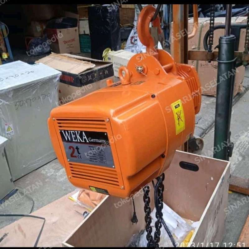 Promo Chain Hoist Katrol listrik 3phase 380v 2Ton x 12meter Weka ...