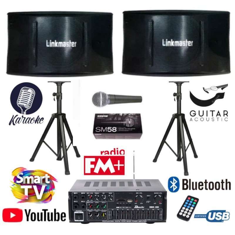 Jual Paket Karaoke Sound System Linkmaster 10 Inc Upgrade Ampli Mixer ...